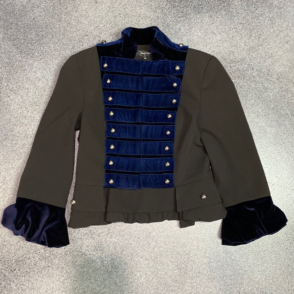 Alvin Valley Black And Navy Military Jacket - Gem